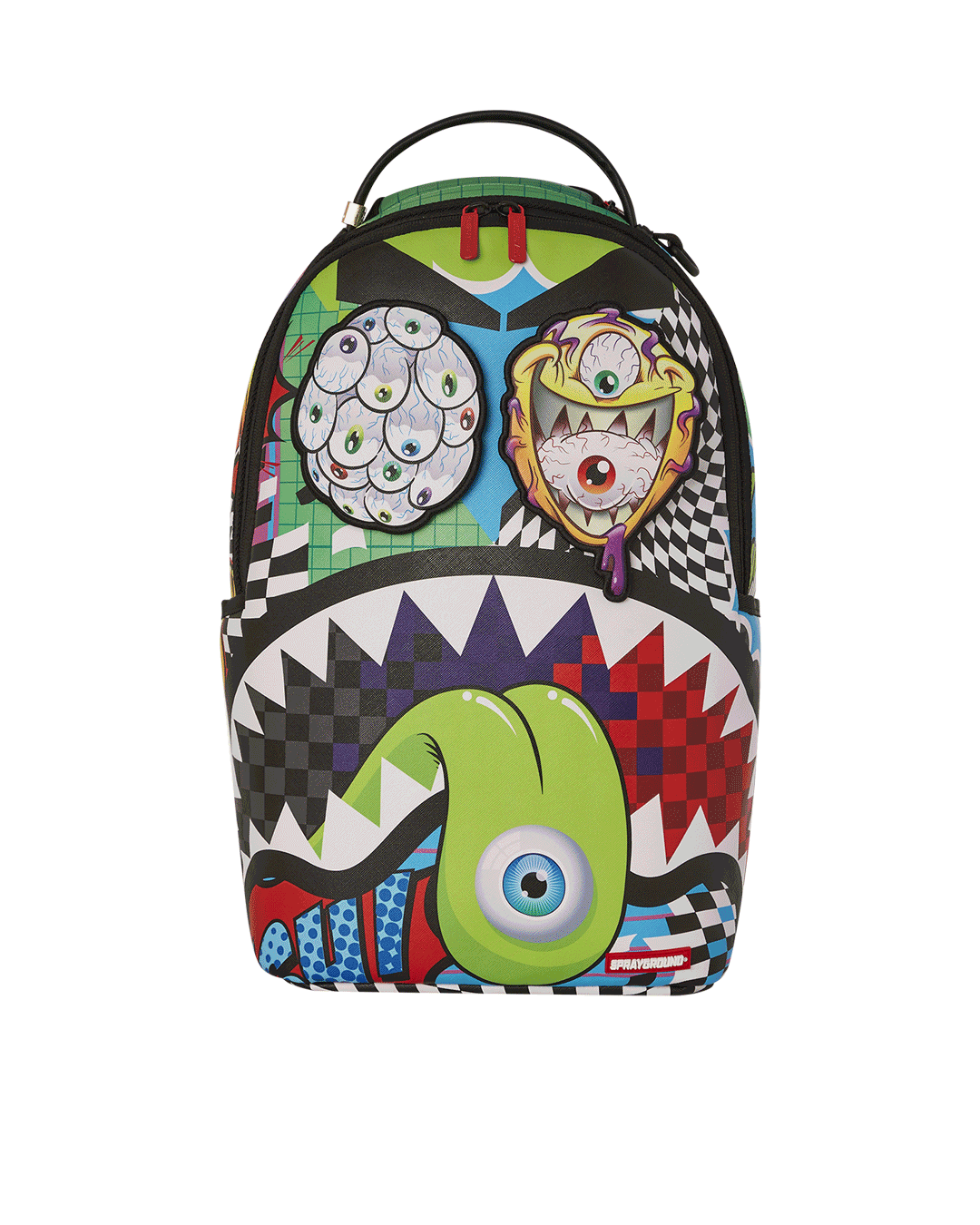 PSYCHO WORLD OF FUN BACKPACK WITH REMOVABLE VELCRO EYE PATCHES psycho-world-of-fun-backpack-with-removable-velcro-eye-patches
