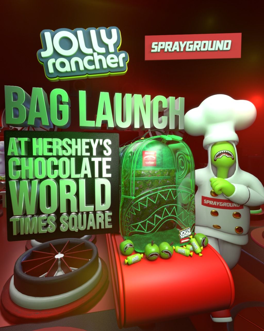 JOLLY RANCHER BAG LAUNCH @ HERSHEY'S CHOCOLATE WORLD – SPRAYGROUND®
