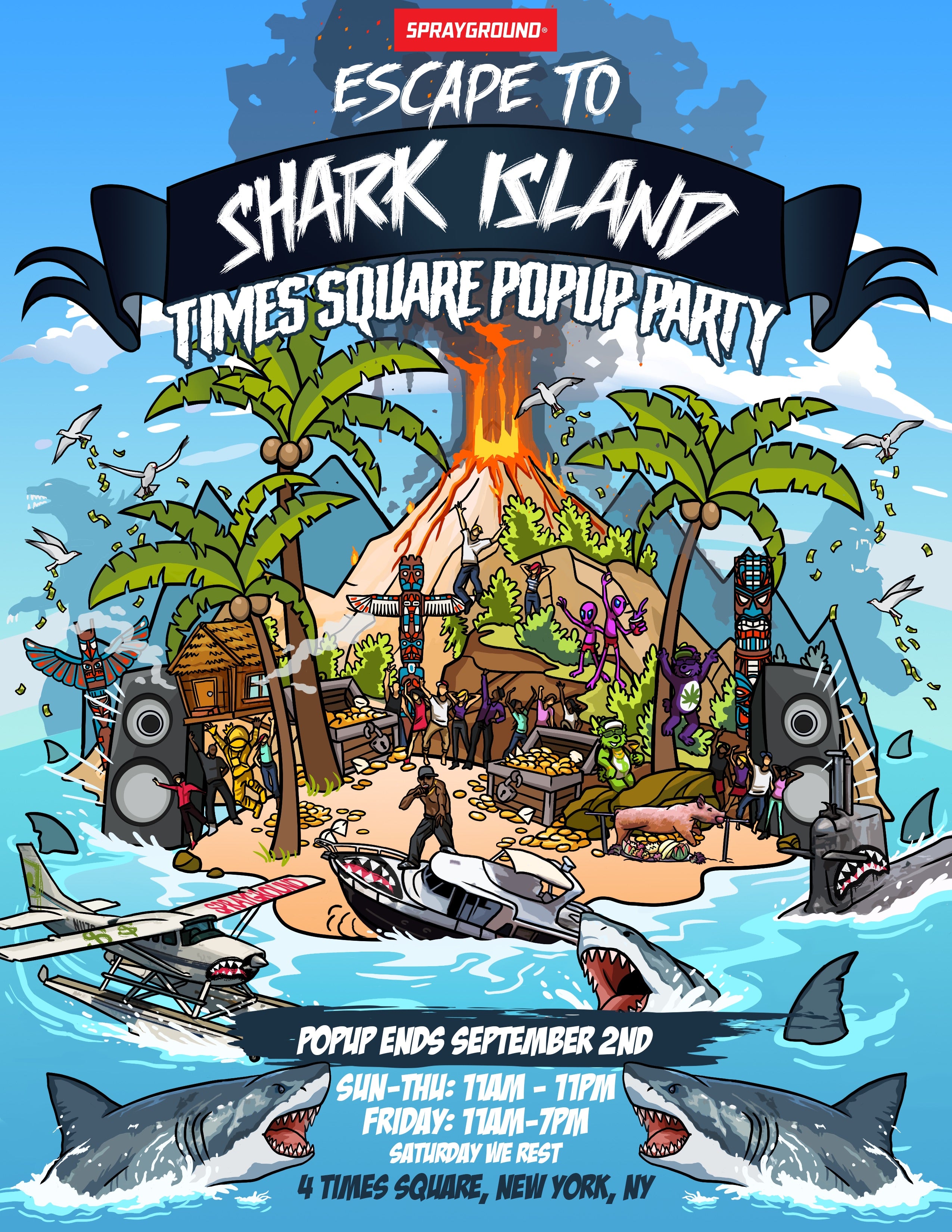 ESCAPE TO SHARK ISLAND WITH SPRAYGROUND POP-UP – SPRAYGROUND®
