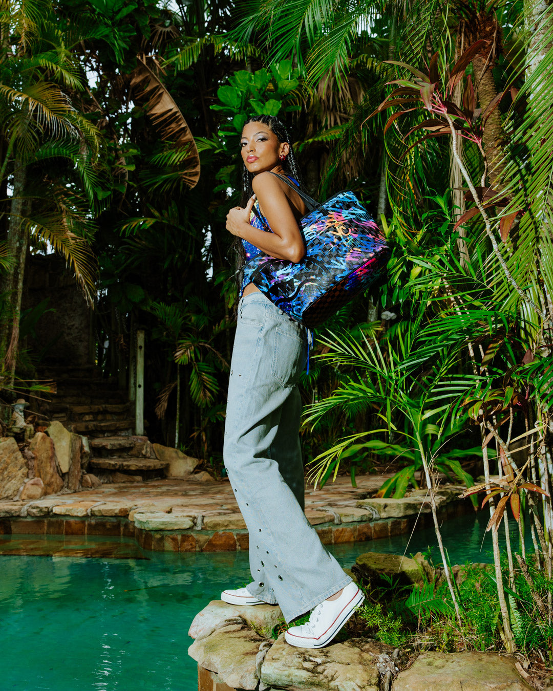 GLOW IN THE DARK CITY OF LIGHT TOTE – SPRAYGROUND®