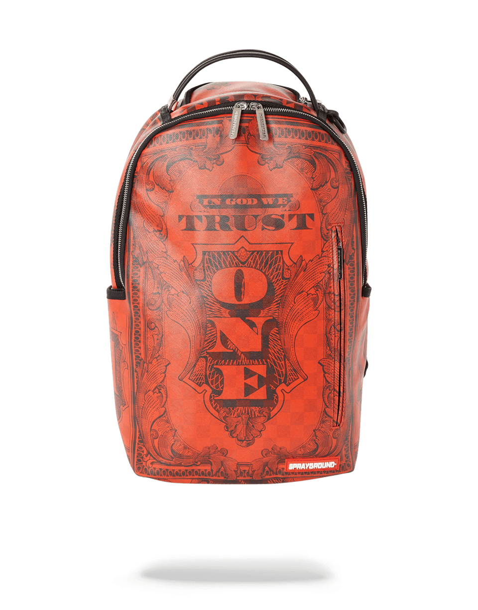 IN GOD WE TRUST RED BACKPACK (ONE OF ONE) – SPRAYGROUND®