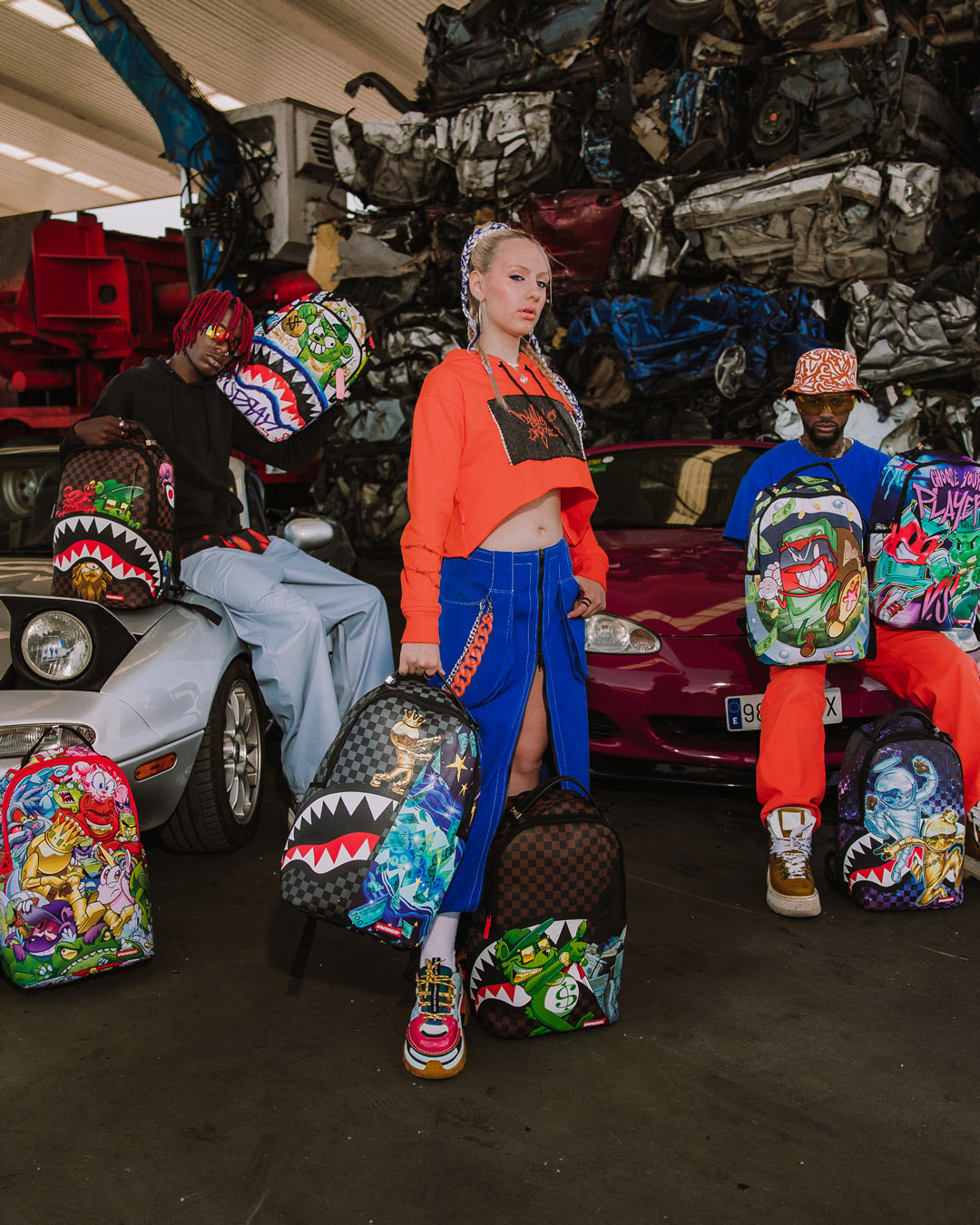 SHARKS IN PARIS CHARACTERS SNEAKIN BACKPACK (DLXV) – SPRAYGROUND®
